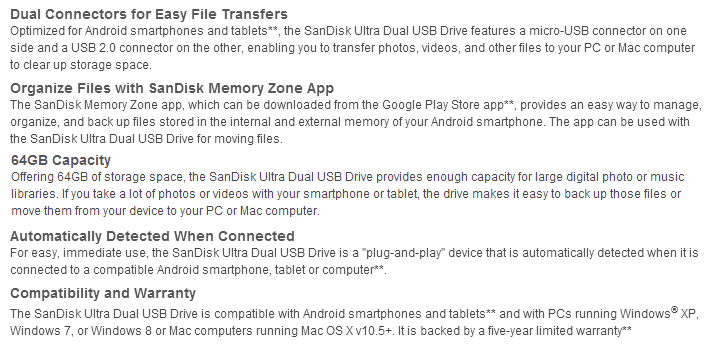 Buy SanDisk Ultra Dual USB Drive 64GB [SDDD-064G] | PC Case Gear Australia