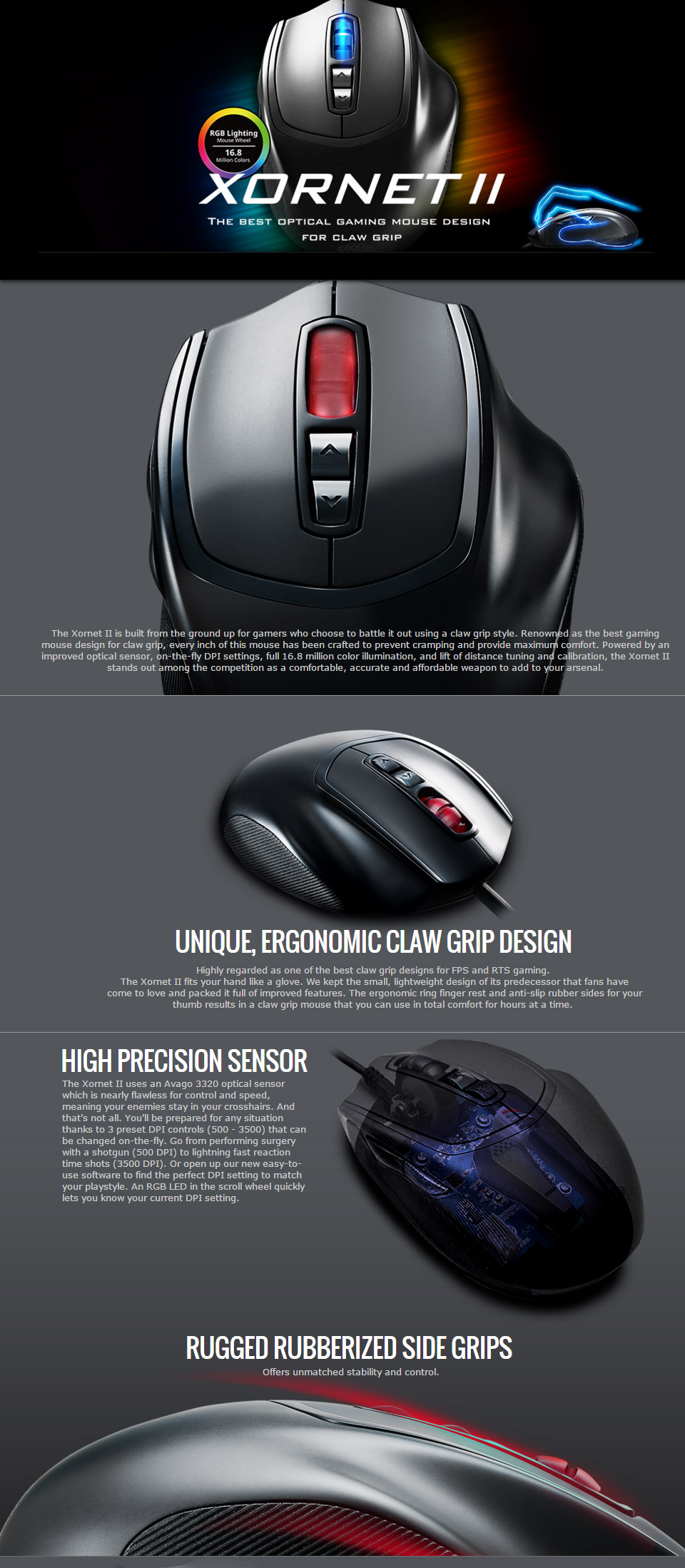 Buy Cooler Master Xornet II RGB Optical Gaming Mouse [SGM-2002-KLON1 ...