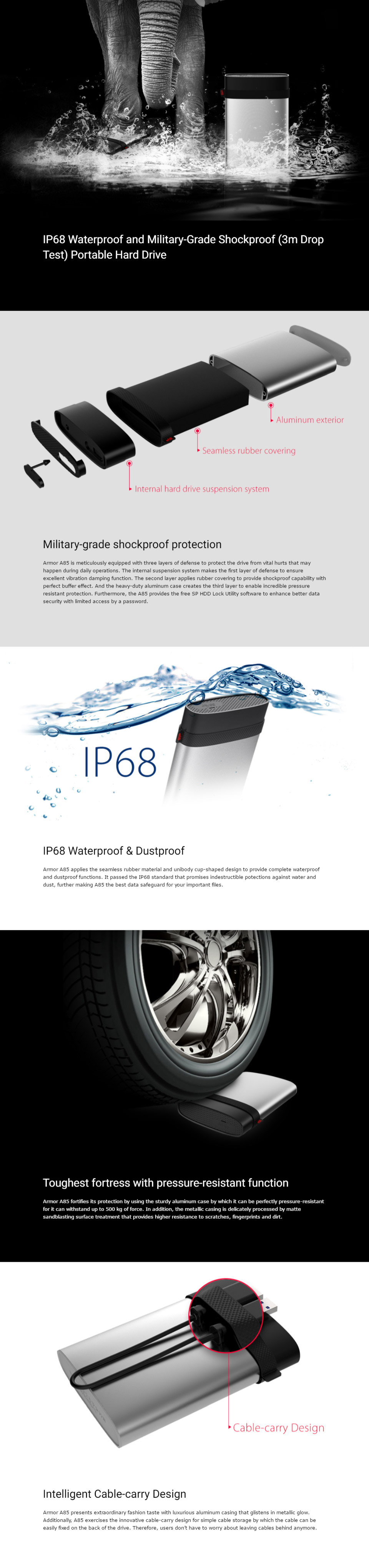 Buy Silicon Power A85 Rugged IP68 Portable Drive 2TB [SP020TBPHDA85S3S ...