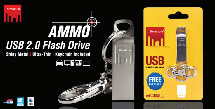 Buy Strontium 64GB USB Flash Drive Ammo Series Silver [SR64GSLAMMO ...