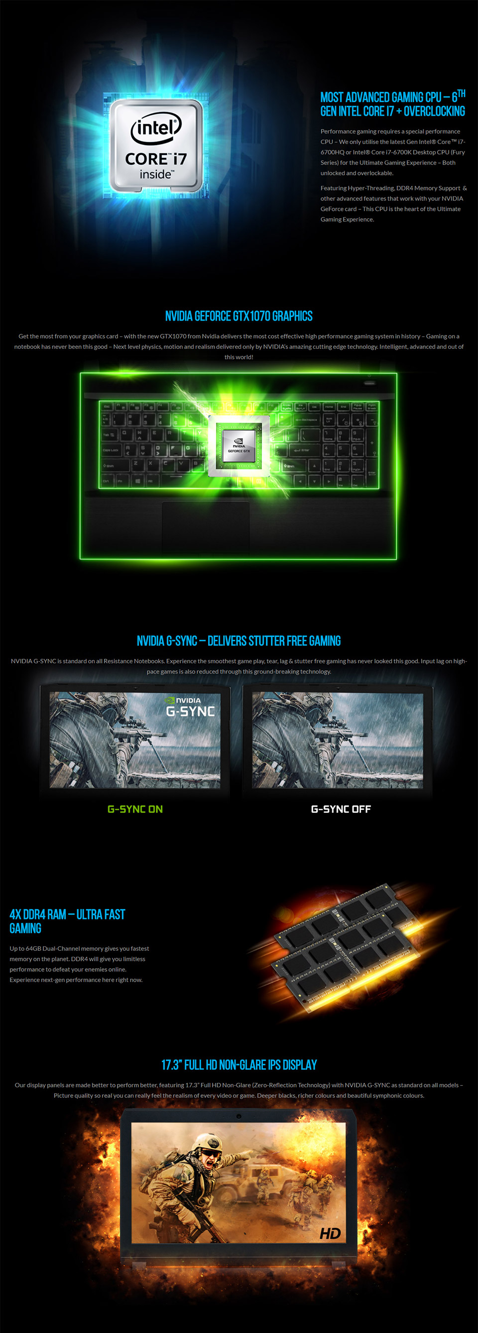 Buy Resistance VR Enforcer GTX 1070 17.3in IPS Gaming Notebook [SRE-G70 ...