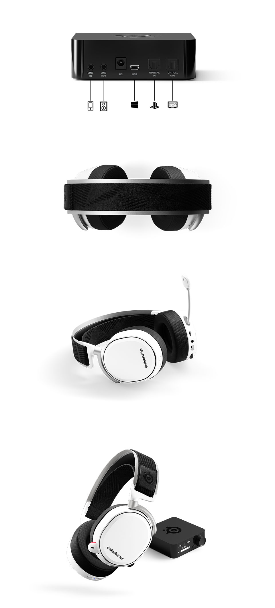 Buy SteelSeries Arctis Pro Wireless Gaming Headset White [SS-61474 ...