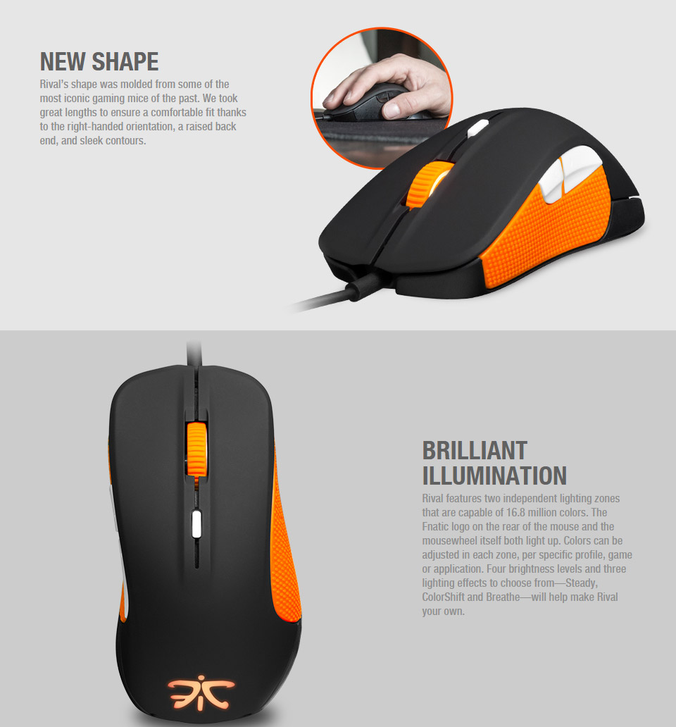 Buy SteelSeries Rival Fnatic Edition Optical Gaming Mouse [SS-62276 ...