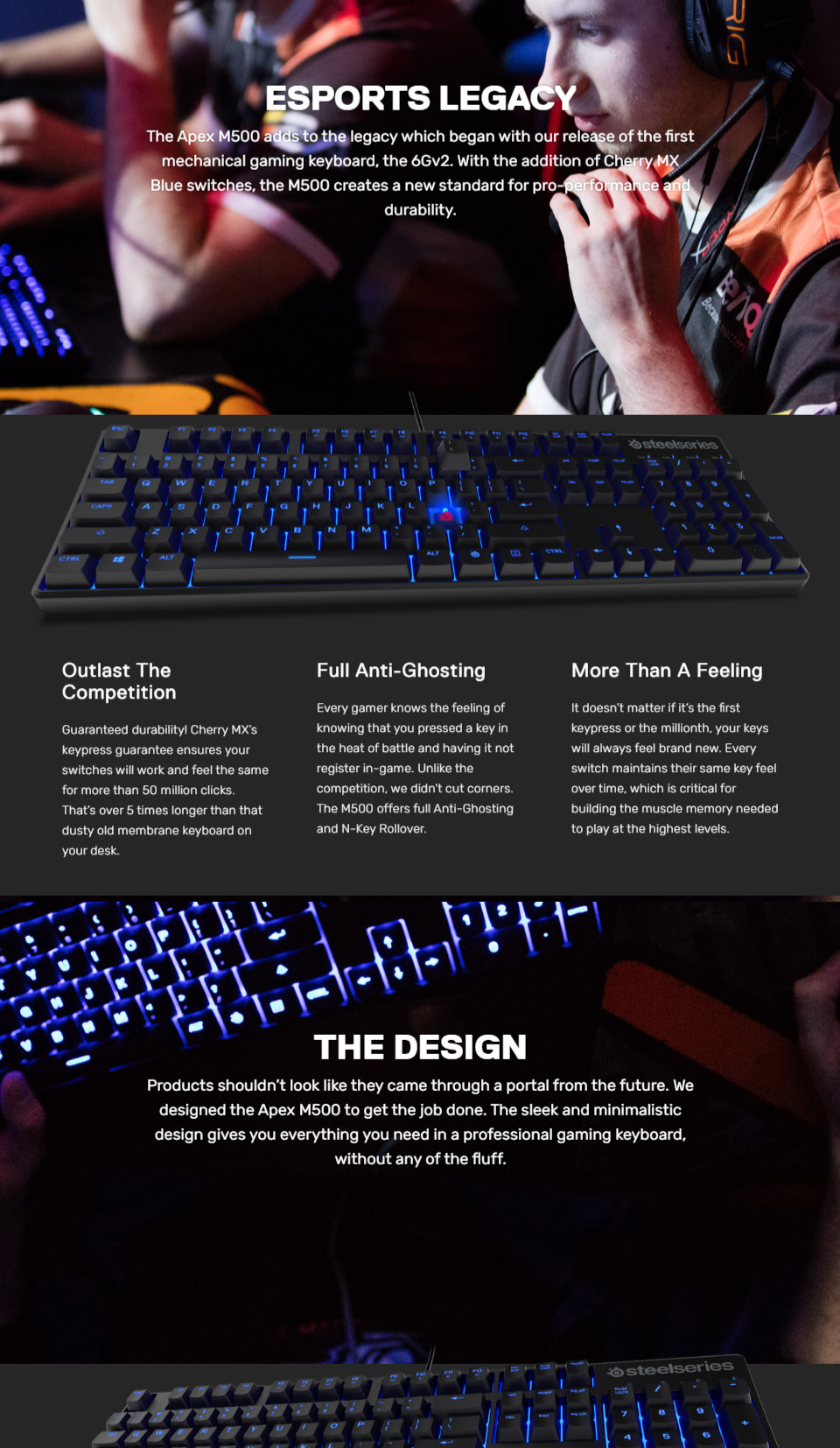 Buy SteelSeries Apex M500 Gaming Mechanical Keyboard MX Blue [SS-64575 ...