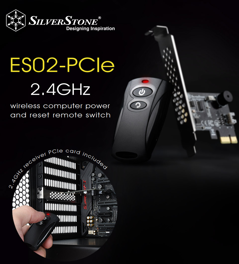 Buy SilverStone ES02-PCIE Wireless Control Switch [SST-ES02-PCIE] | PC ...