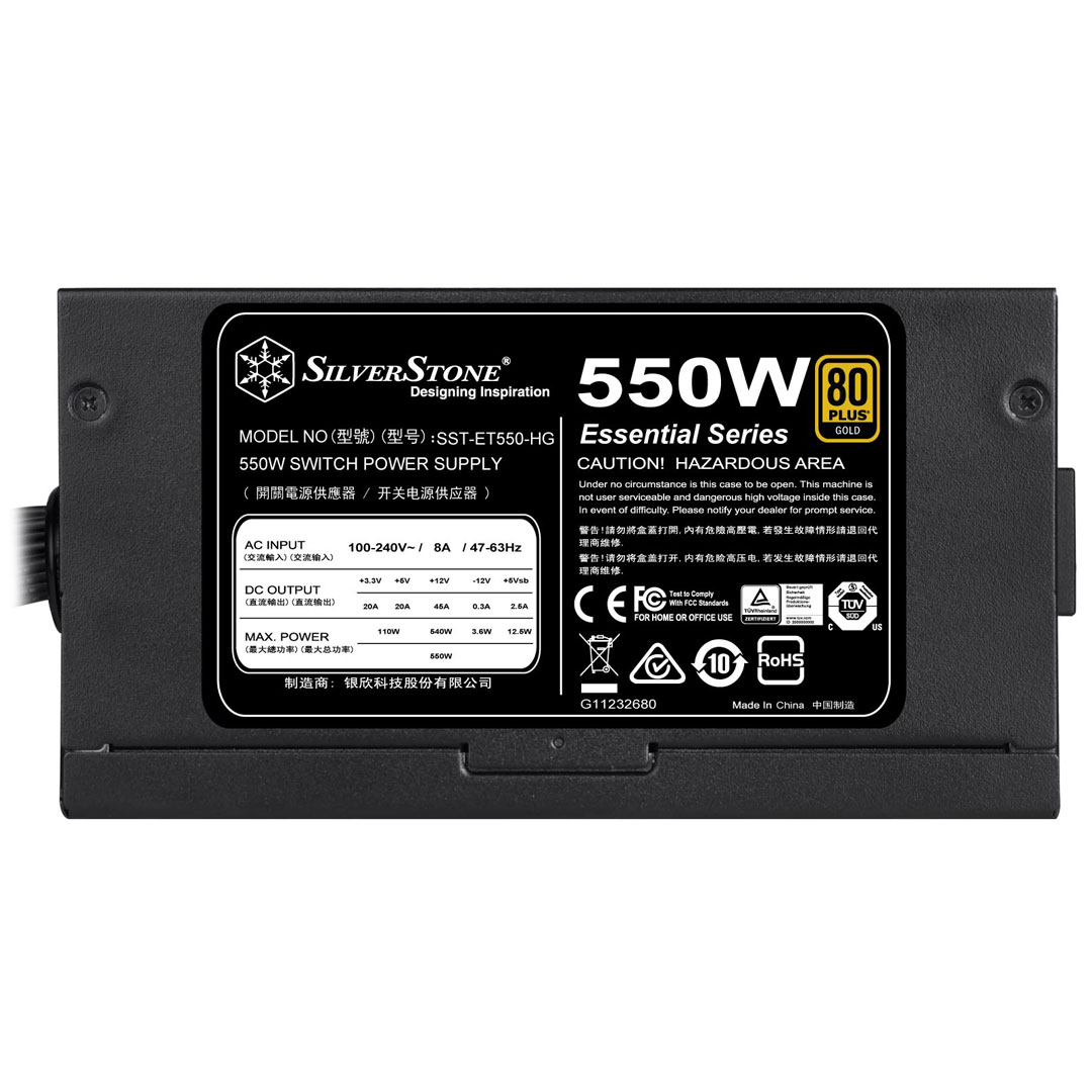 Buy SilverStone Essential Gold 550W Power Supply [SST-ET550-HG-V1.1 ...