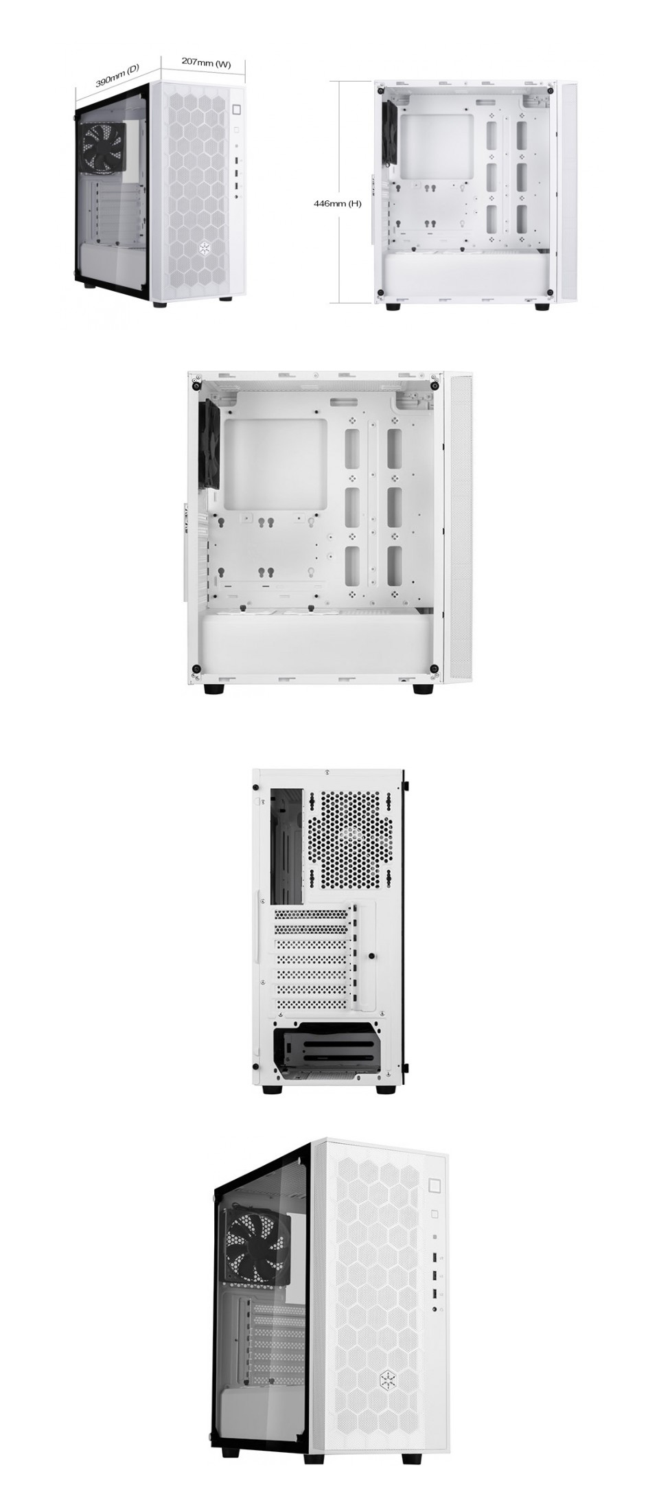 Buy SilverStone Fara FAR1 TG Mesh Case White (Ex-Demo) [EXD-SST-FAR1W-G ...