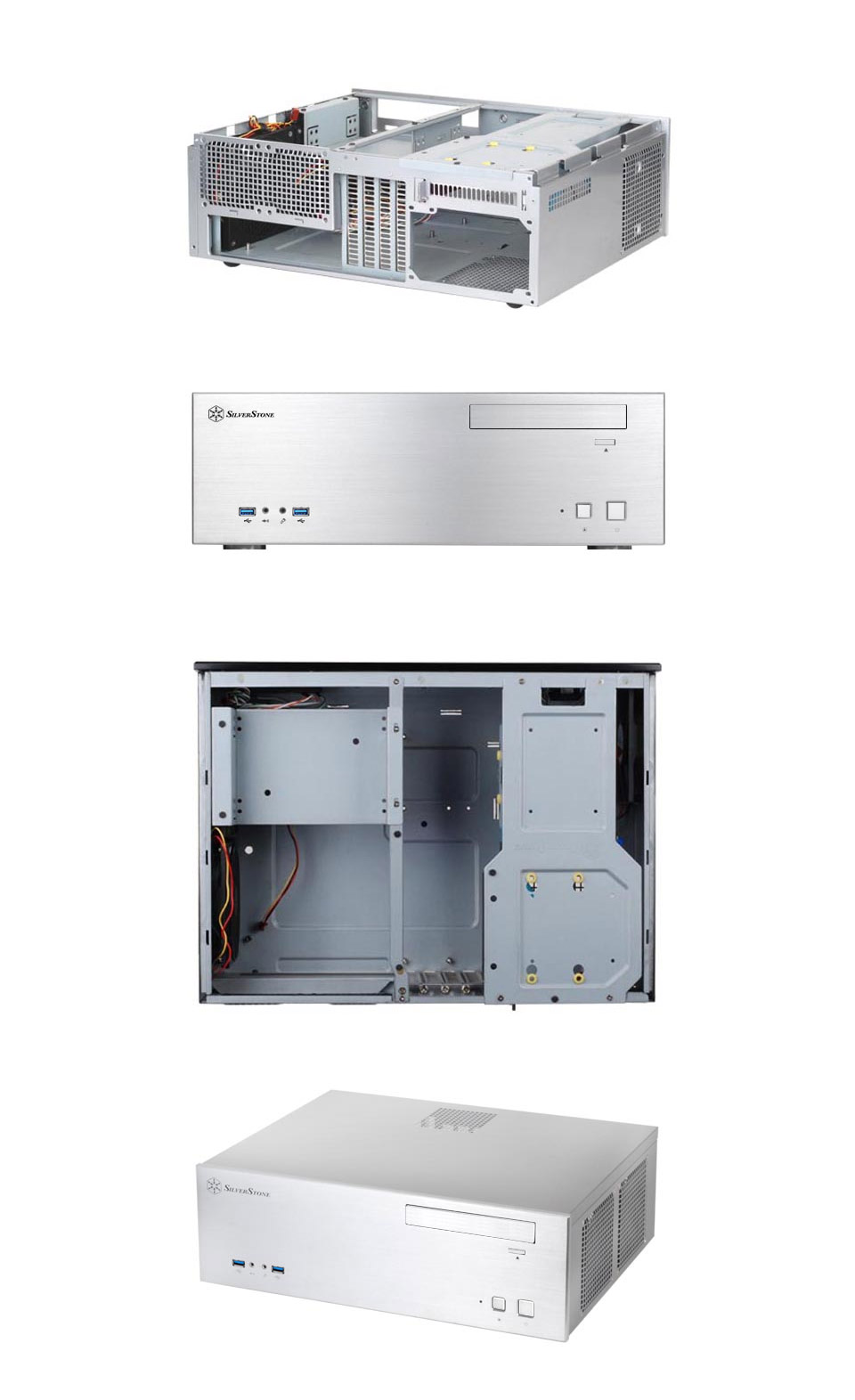 Buy SilverStone Grandia GD04 HTPC Case Silver [SST-GD04S-USB3.0] | PC ...