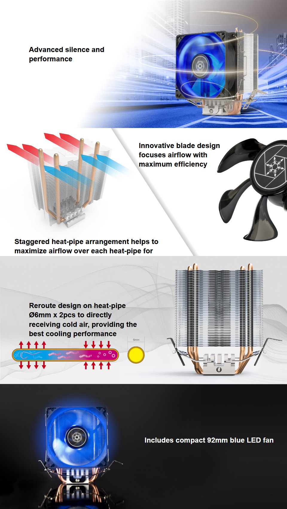Buy SilverStone KR03 CPU Cooler [SST-KR03] | PC Case Gear Australia