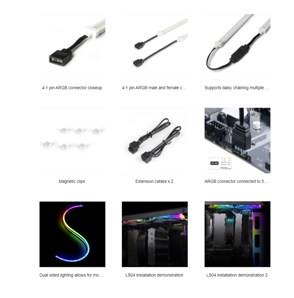 Buy SilverStone LS04 ARGB Strip 45cm [SST-LS04] | PC Case Gear Australia