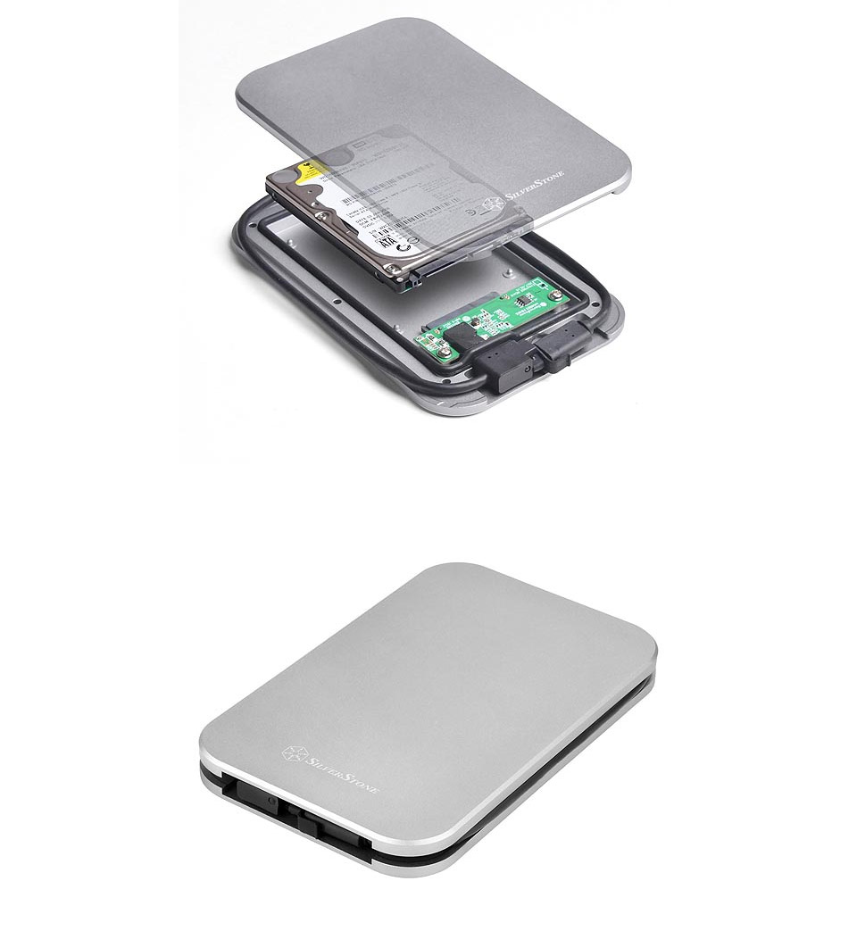 Buy SilverStone MMS02 Military Grade USB-C IP68 2.5in HDD Enclosure ...