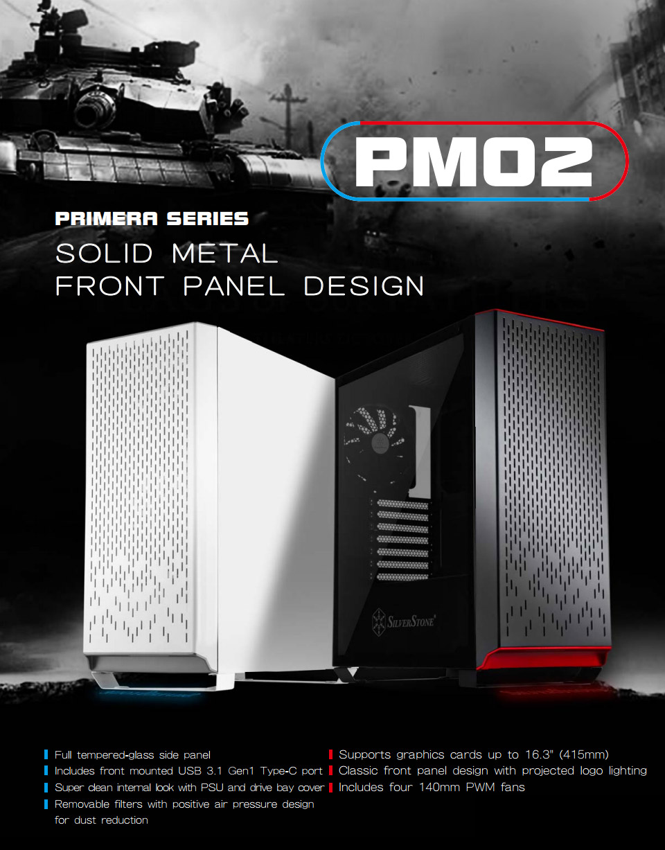 Buy SilverStone Primera PM02 Case with TG Window White [SST-PM02W-G ...