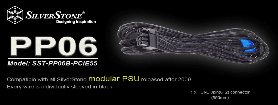 Buy Silverstone PP06 8pin PCIe Cable 55cm Black [SST-PP06B-PCIE55] | PC ...