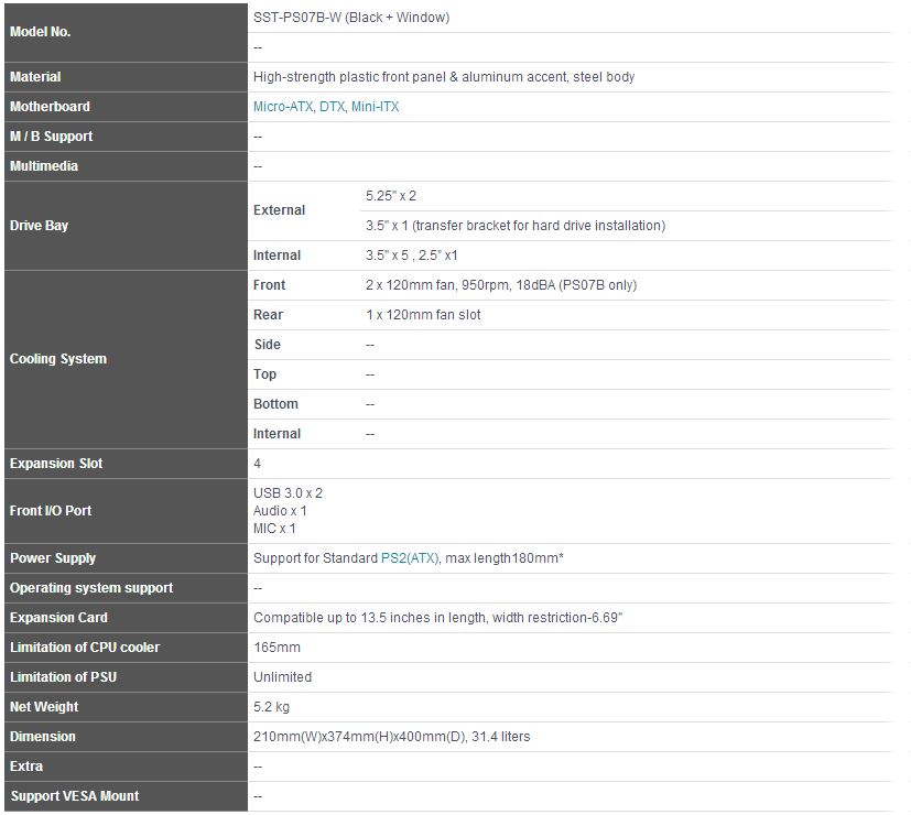 Buy SilverStone Precision PS07 USB 3.0 Micro ATX Case with Window [SST ...