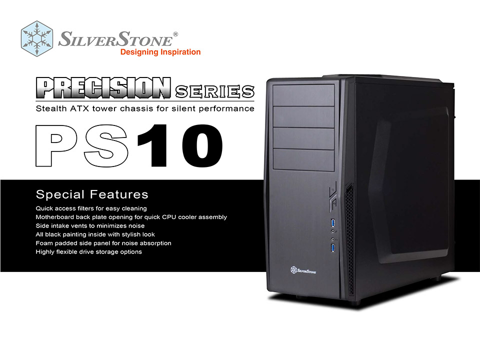Buy Silverstone Precision Series PS10 Black [SST-PS10B] | PC Case Gear ...