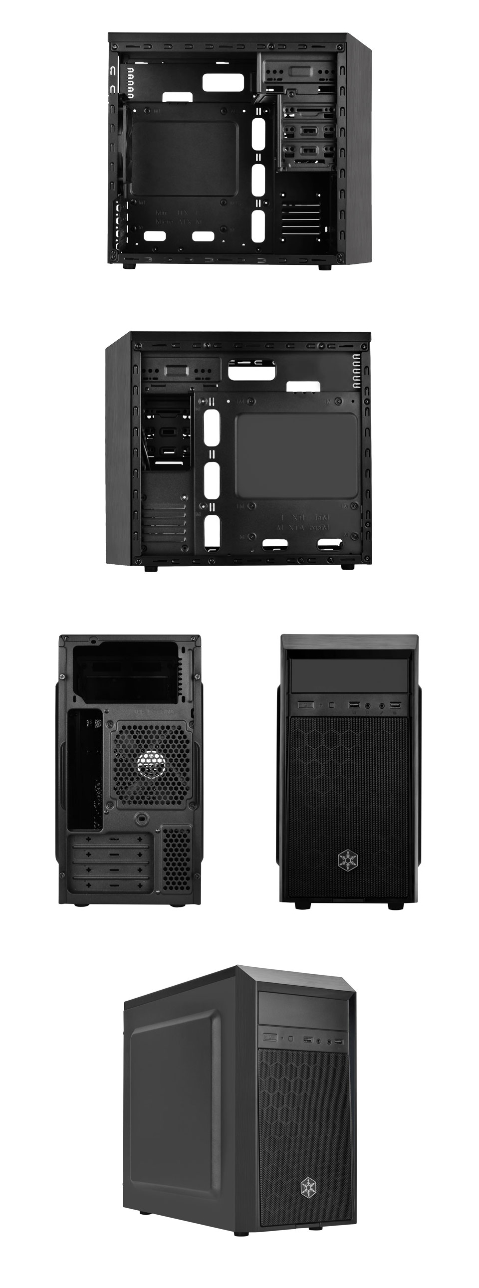 Buy SilverStone Precision PS16 mATX Case Black [SST-PS16B] | PC Case Gear Australia