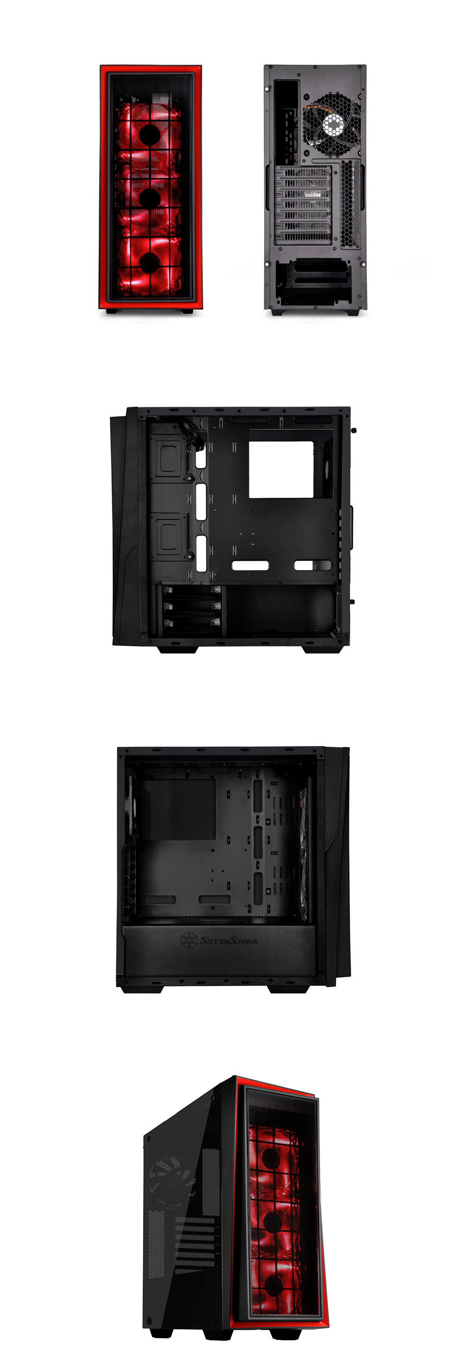 Buy SilverStone Redline RL06 GP Tempered Glass Case Black Red [SST ...