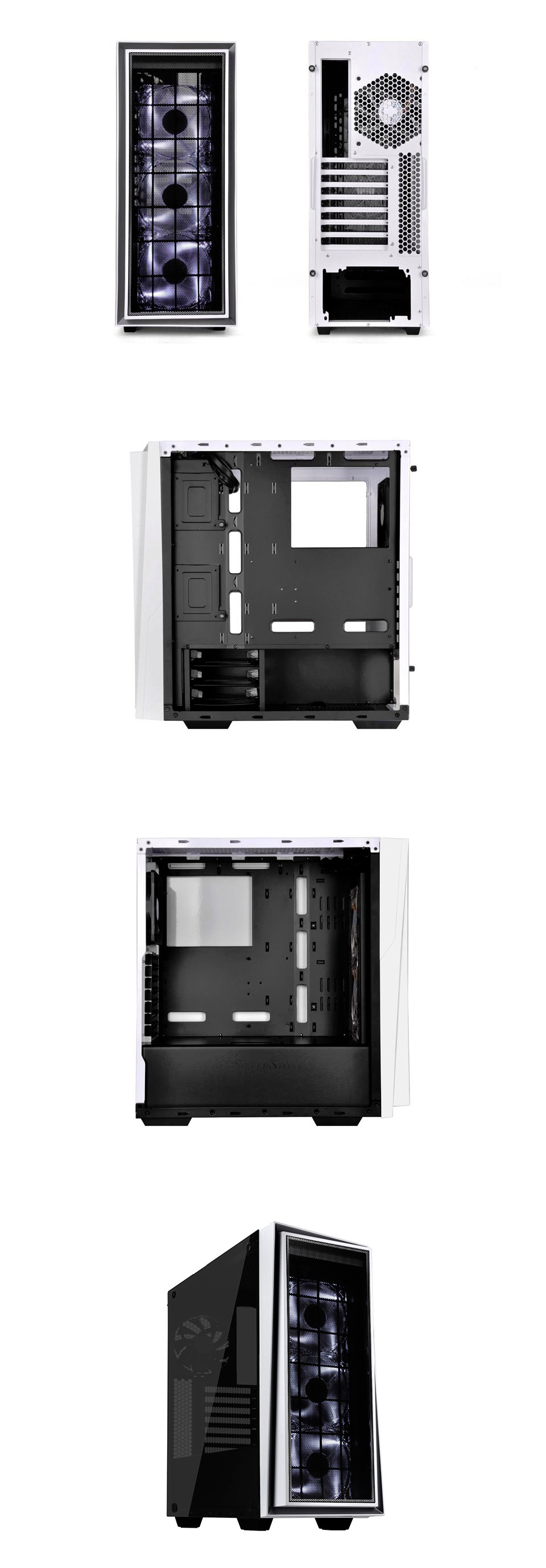 Buy SilverStone Redline RL06 GP Tempered Glass Case White Black [SST ...