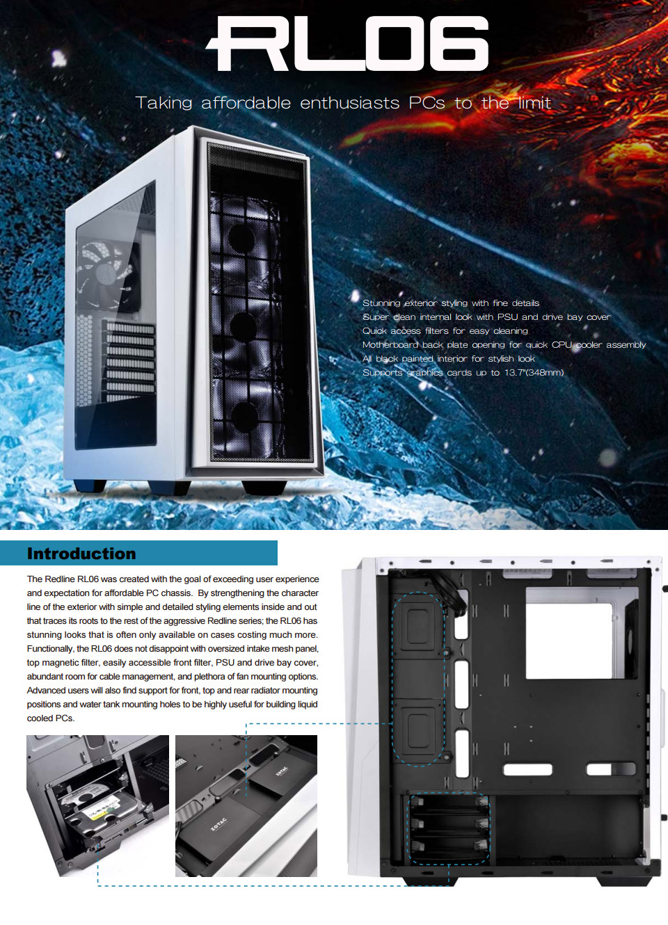 Buy SilverStone Redline RL06 Pro White Black [SST-RL06WS-PRO] | PC Case ...