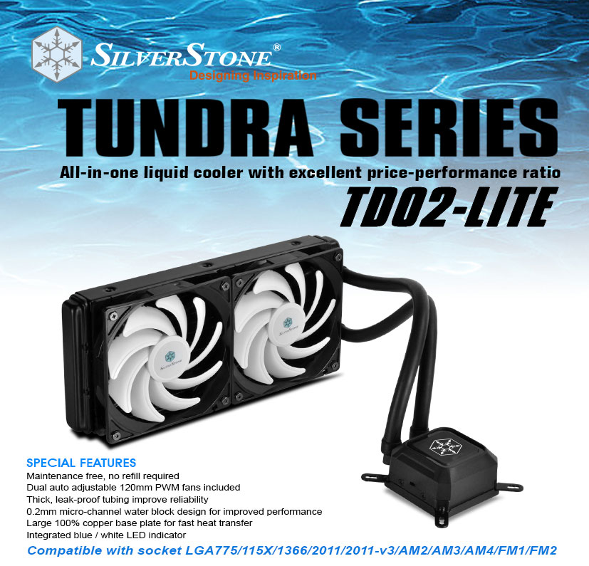 Buy SilverStone Tundra Series TD02-SLIM-V2 AIO CPU Cooler [SST-TD02-SLIM-V2] | PC Case Gear ...