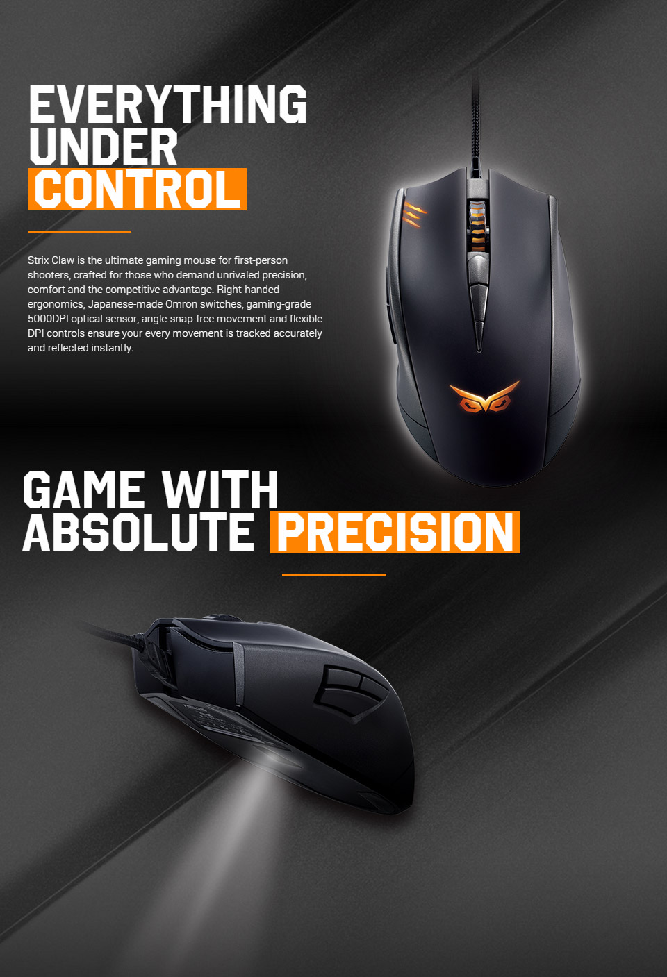 Buy ASUS Strix Claw Optical Gaming Mouse [STRIX-CLAW] | PC Case Gear ...