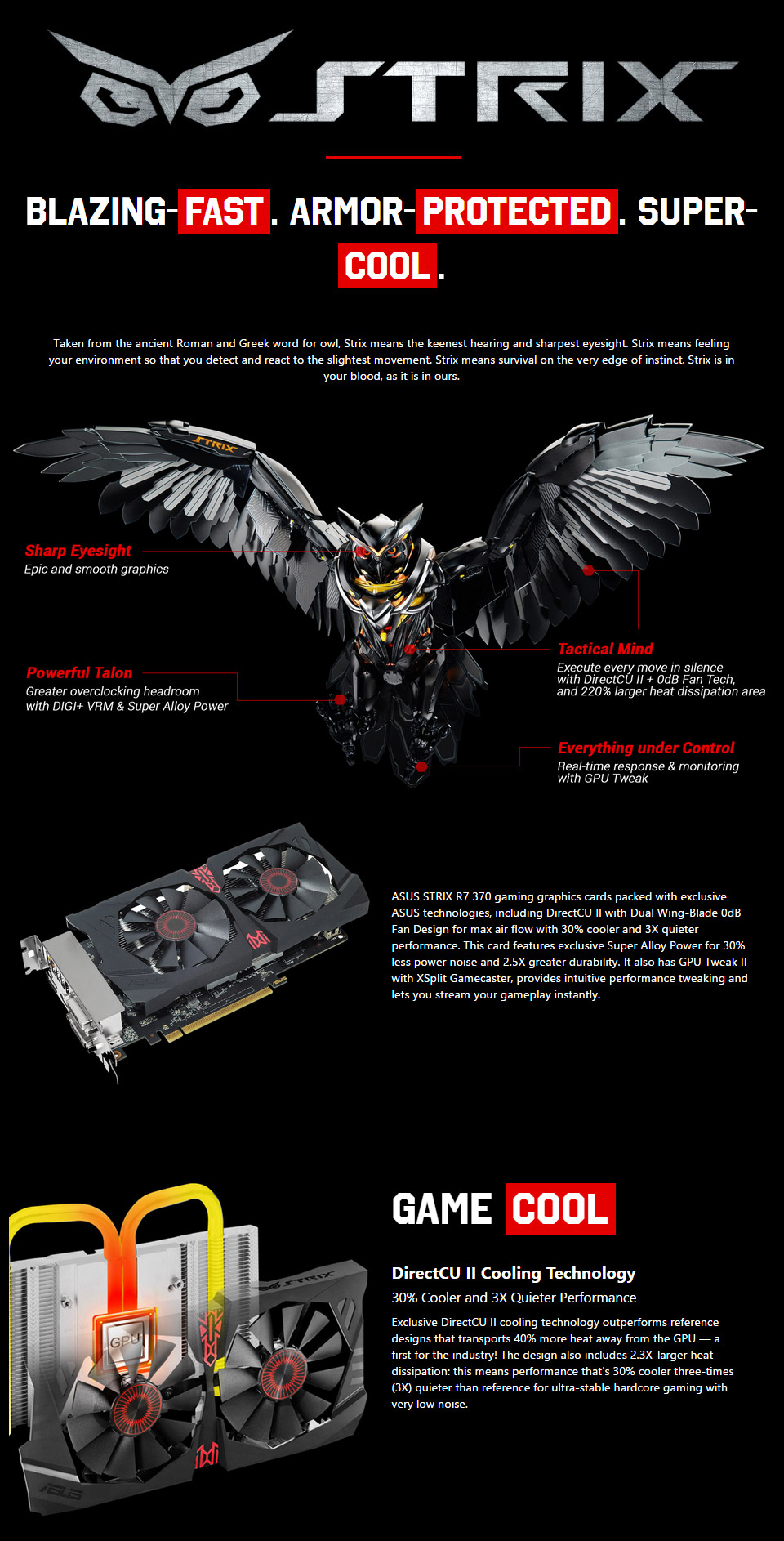 Buy ASUS Radeon R7 370 Strix DirectCU II OC 2GB [STRIX-R7370-DC2OC-2GD5 ...