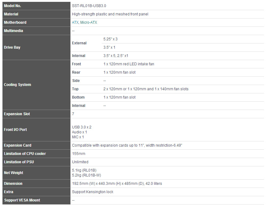 Buy Silverstone Redline RL01 Black USB 3.0 Case [SST-RL01B-USB3] | PC ...