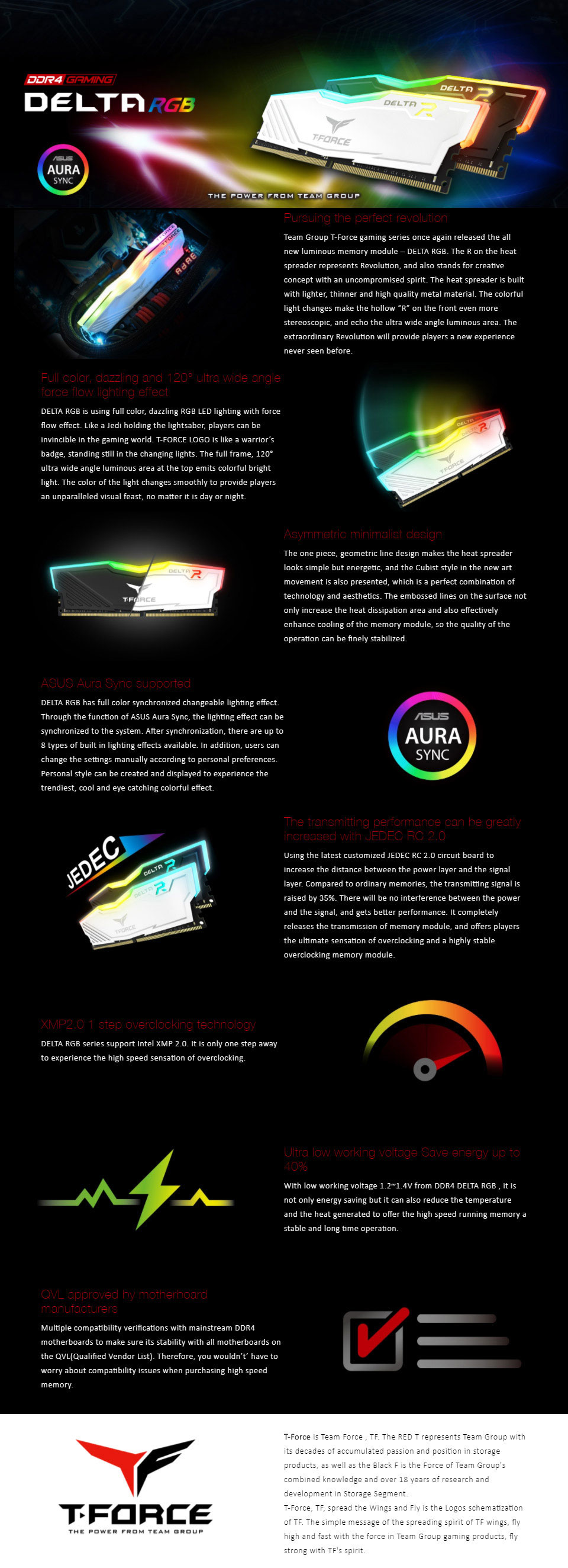 Buy Team T-Force Delta RGB 16GB (2x8GB) 3200MHz CL16 DDR4 White ...