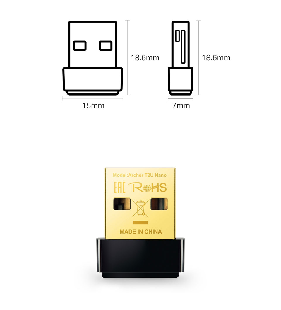 Buy TP-Link Archer T2U Dual Band Wireless AC600 Nano USB Adapter ...