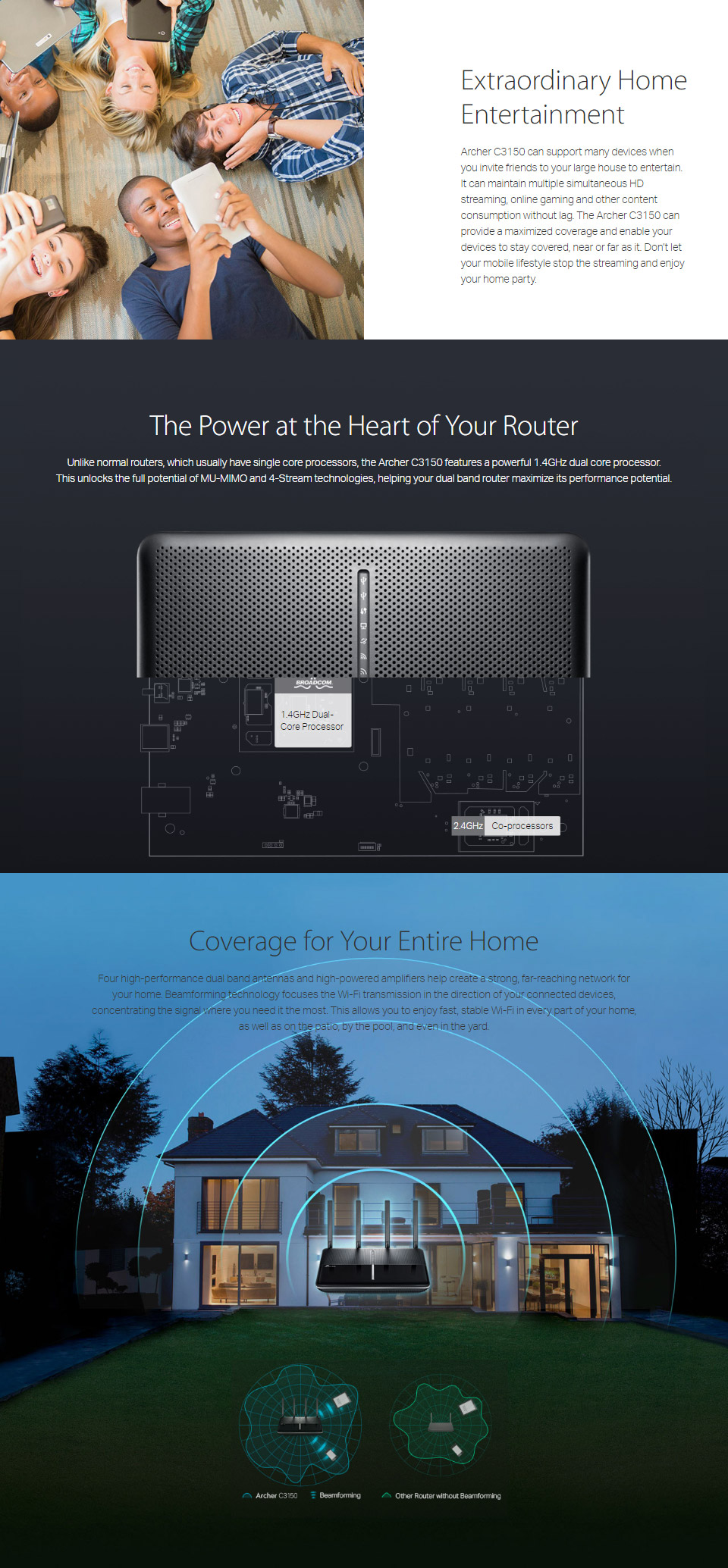 Buy TP-Link Archer C3150 AC3150 Wireless MU-MIMO Gigabit Router [TL ...