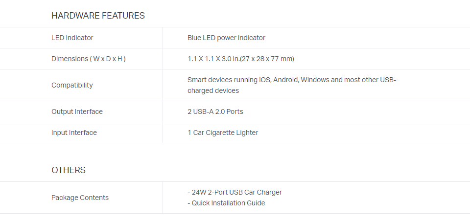 Buy TP-Link CP220 24W 2-Port USB Car Charger [TL-CP220] | PC Case Gear ...