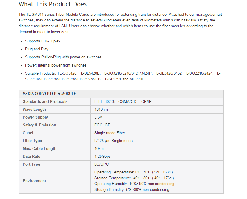 Buy TP-Link TL-SM311LS Gigabit SFP MiniGBIC Module [TL-SM311LS] | PC ...