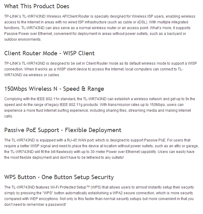 Buy TP-Link TL-WR743ND 150Mbps Wireless AP/Client Router [TL-WR743ND ...