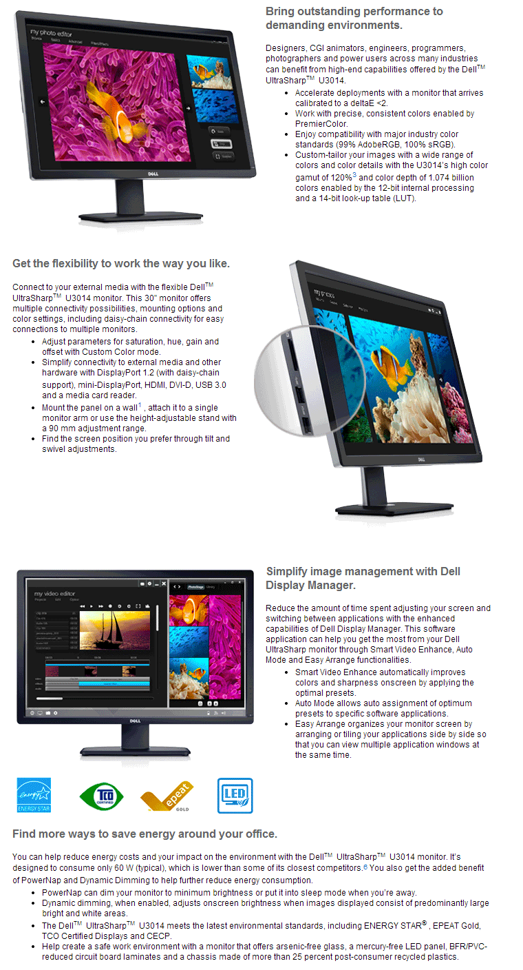 Buy Dell UltraSharp U3014 30in IPS LED Monitor [U3014] | PC Case Gear ...
