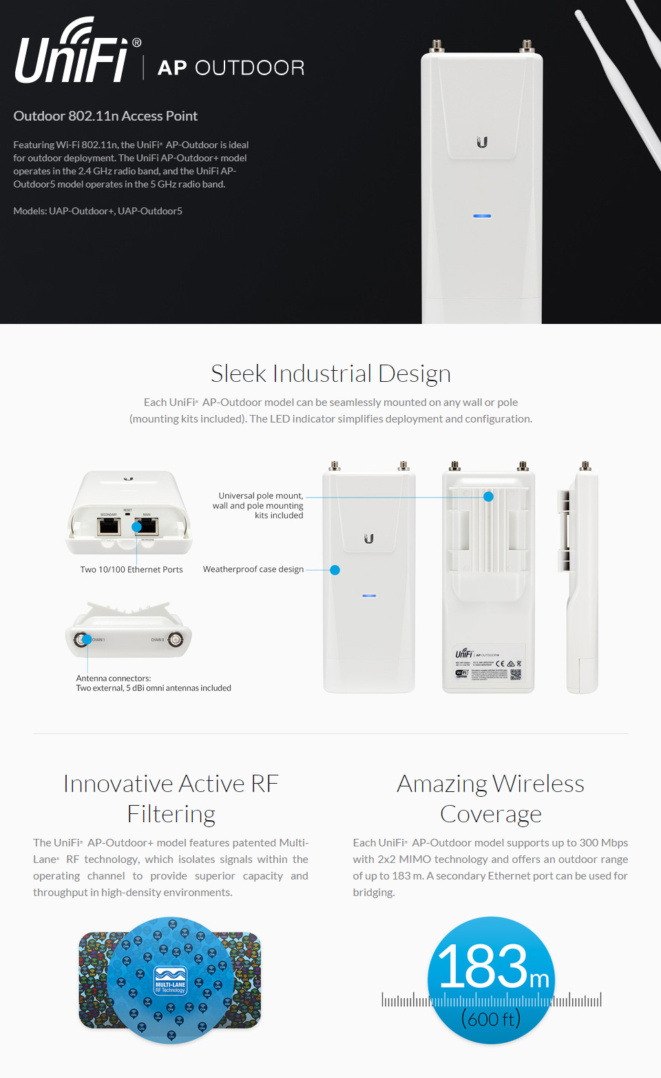 Buy Ubiquiti UniFi Outdoor-5 802.11n Access Point [UB-UAP-OUTDOOR5 ...