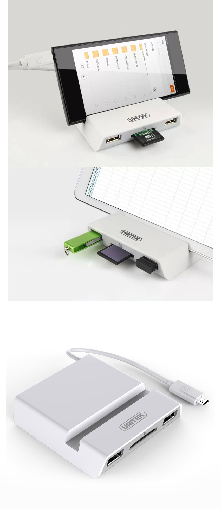 Buy Unitek OTG Dock and SD Card Reader for Smart Phone/Tablet [UNI ...