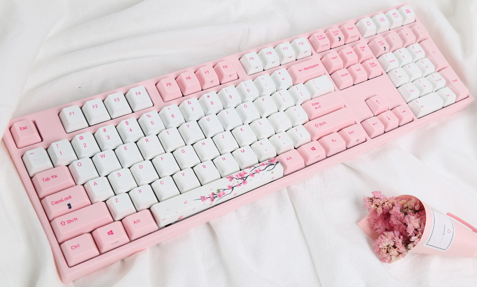 Buy Varmilo Sakura Pink LED Mechanical Keyboard MX Blue [VA108MC2P ...