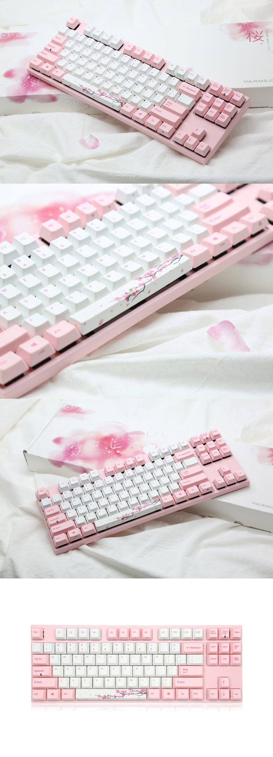 Buy Varmilo VA87M Sakura Keyboard MX Silent Red [zzVA87MP2P/PP88V] | PC ...