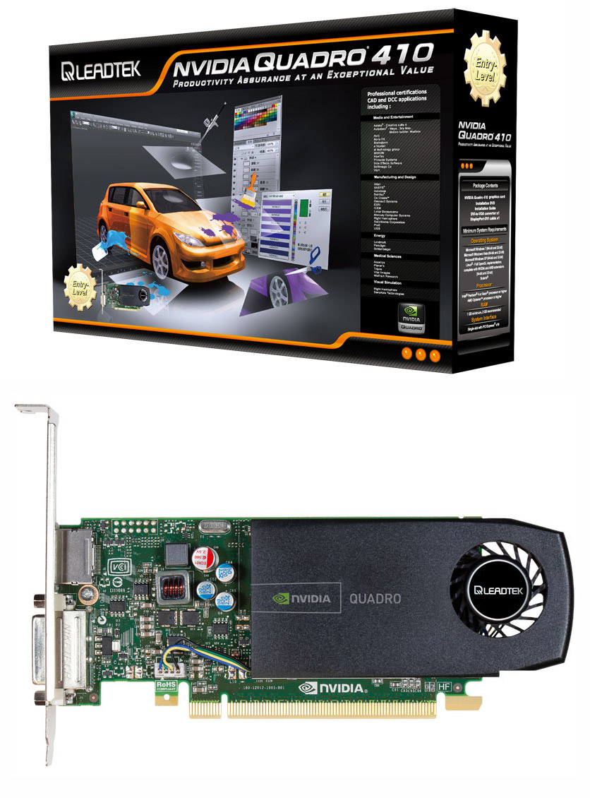 Buy Leadtek Quadro 410 512MB Workstation Card [VCL-410] | PC Case Gear ...