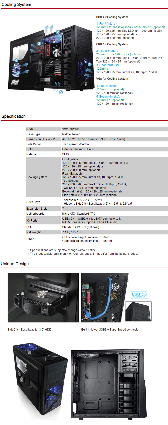 Buy Thermaltake Armor A60 Case [VM20001W2Z] | PC Case Gear Australia