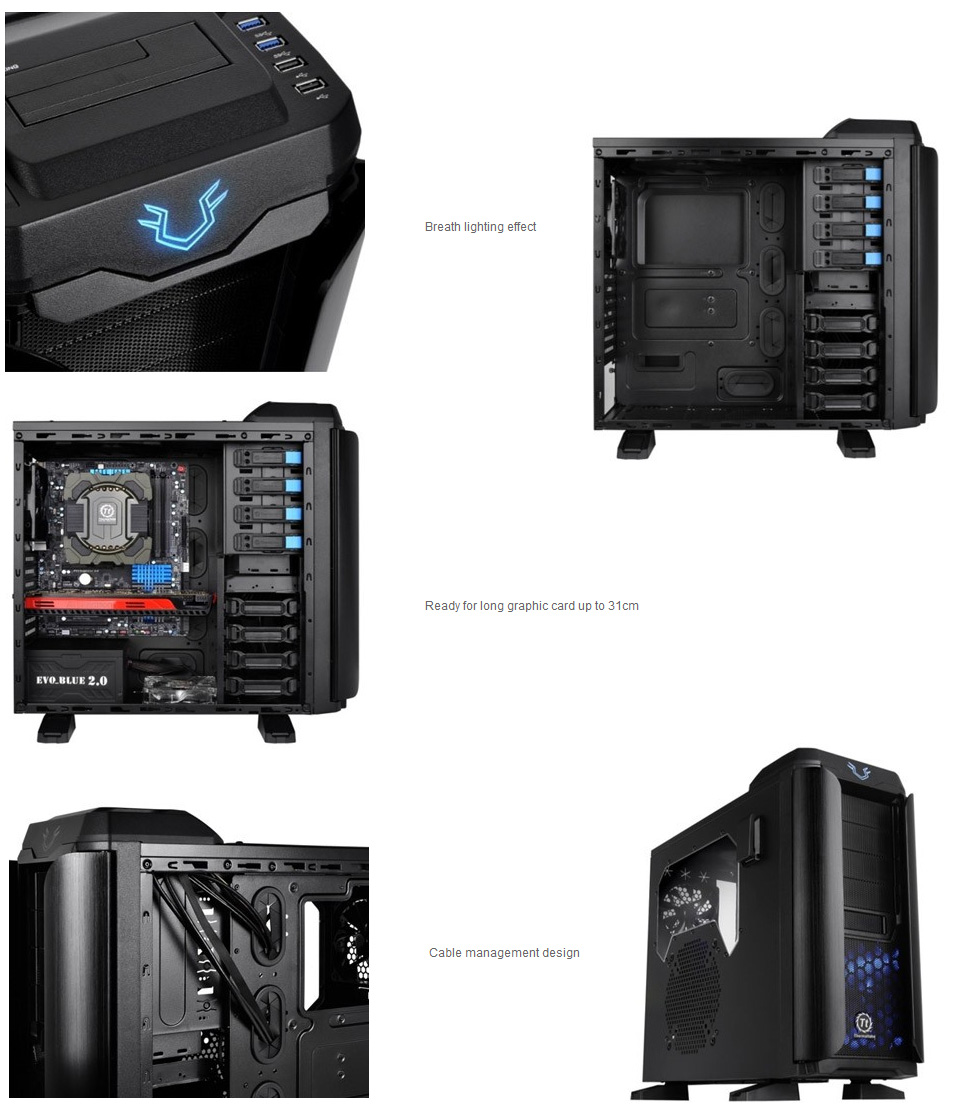 Buy Thermaltake Armor Revo Gene Black Mid Tower Case [VO800M1W2N] | PC ...