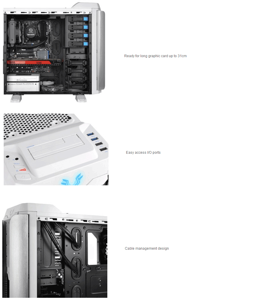 Buy Thermaltake Armor Revo Gene Mid Tower Case Snow Edition [VO800M6W2N ...