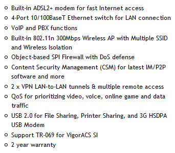 Buy Draytek 2710Vn ADSL2+ Wireless N Modem Router [DT-DV2710VN] | PC ...