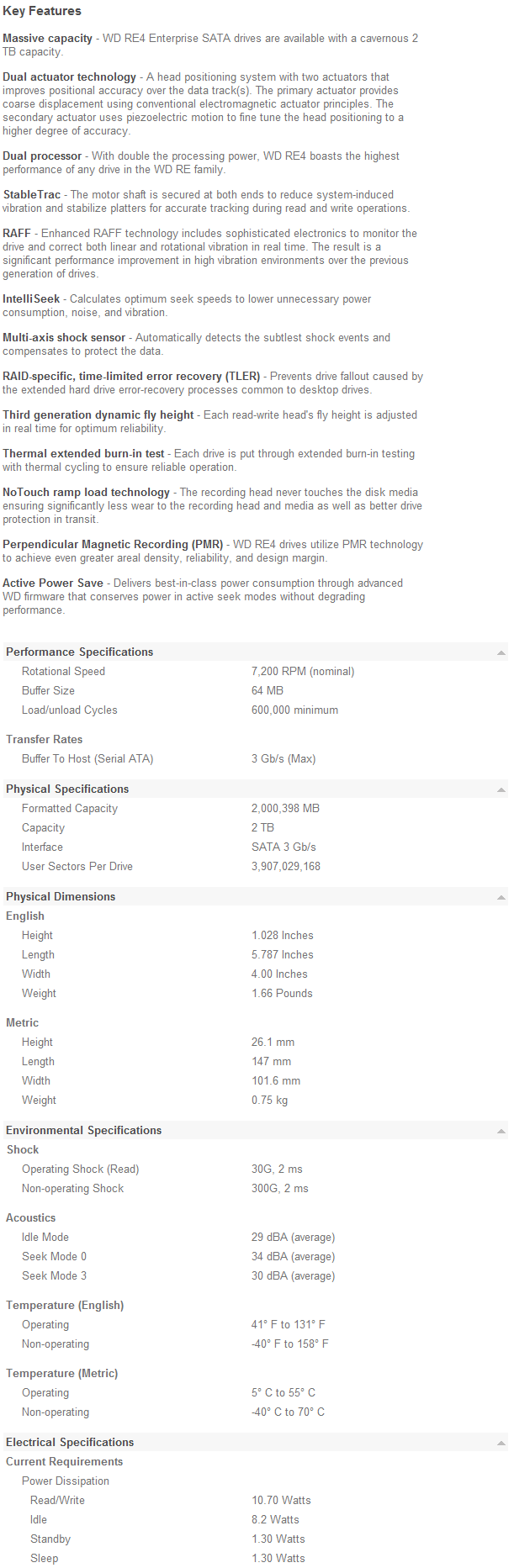 Buy Western Digital RE4 2TB WD2003FYYS [WD2003FYYS] | PC Case Gear ...