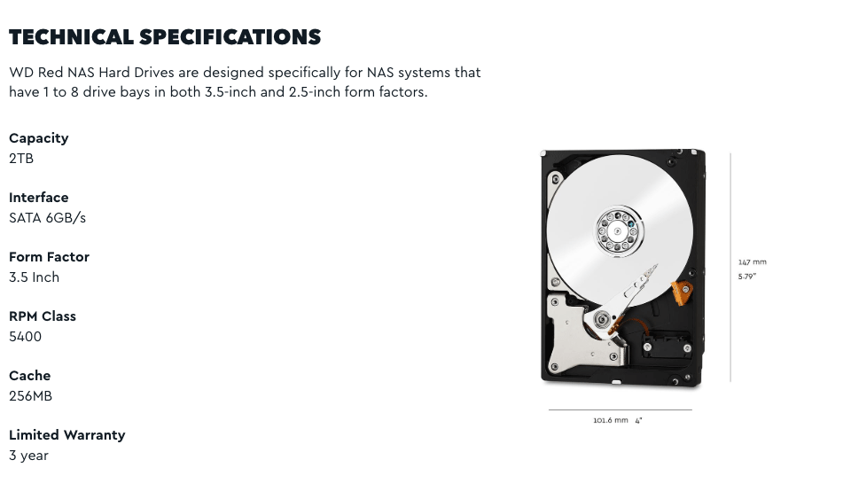 Buy Western Digital WD Red 2TB WD20EFAX 3.5in NAS Hard Drive [WD20EFAX ...