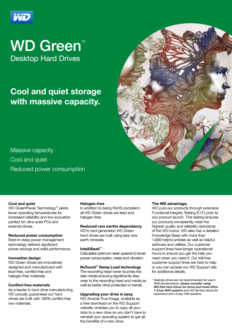 Buy Western Digital WD Green 4TB WD40EZRX [WD40EZRX] | PC Case Gear ...