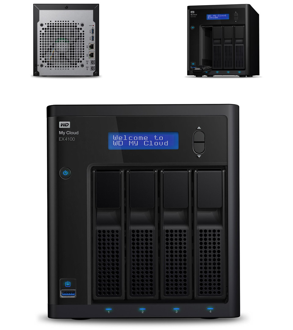 Buy Western Digital My Cloud EX4100 4 Bay NAS 8TB WDBWZE0080KBK ...