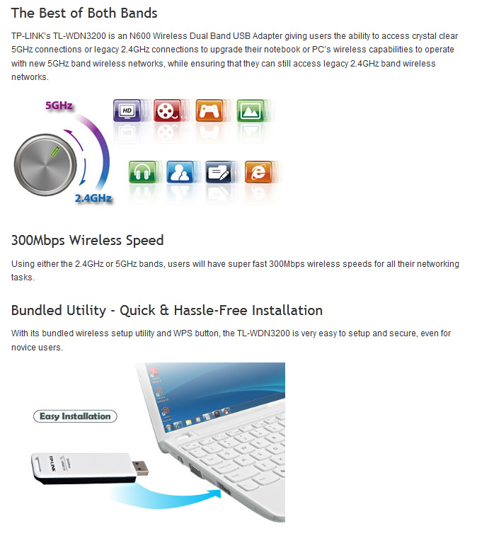 Buy TP-Link TL-WDN3200 Wireless Dual Band USB Adapter [TL-WDN3200] | PC ...