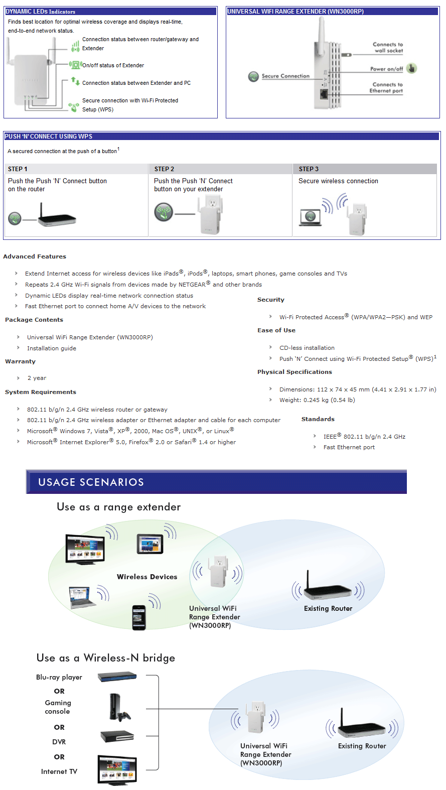 Buy Netgear WN3000RP Universal WiFi Range Extender [zzWN3000RP] | PC ...