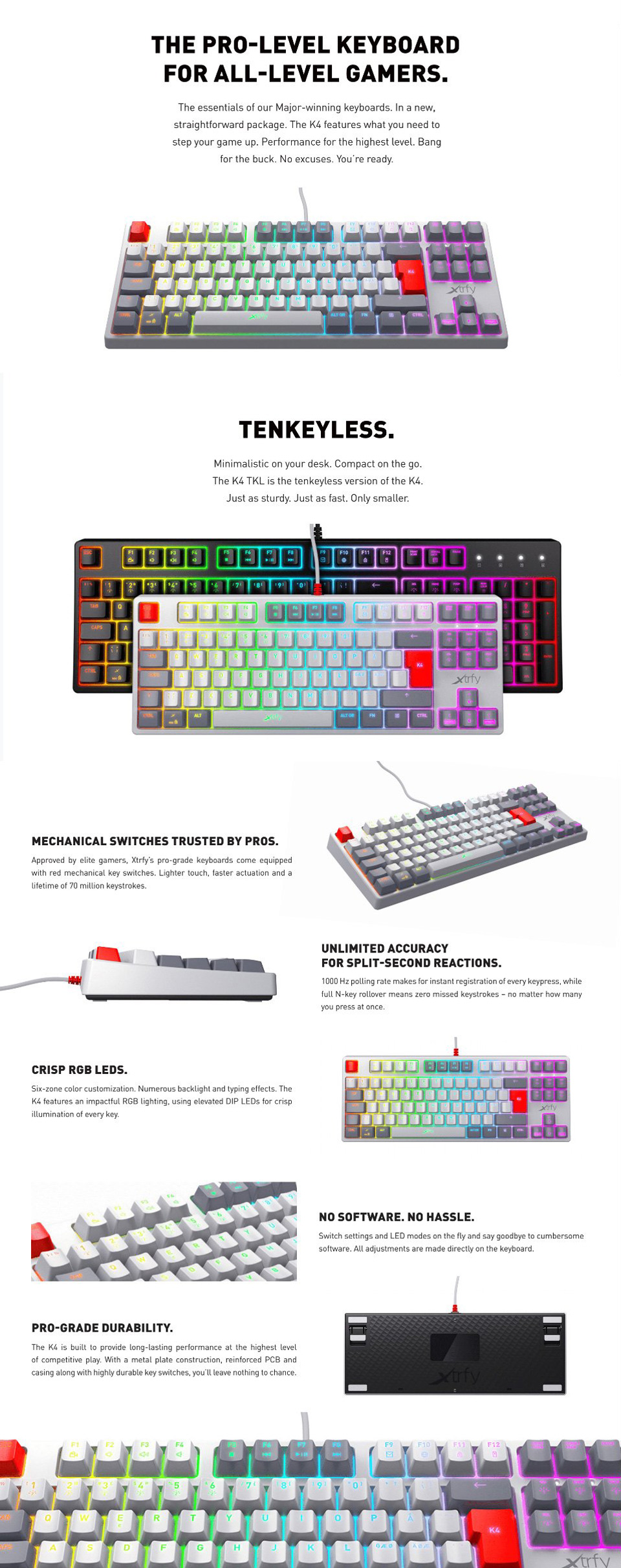 Buy Xtrfy K4 RGB TKL Mechanical Gaming Keyboard Retro [XG-K4-RGB-TKL ...